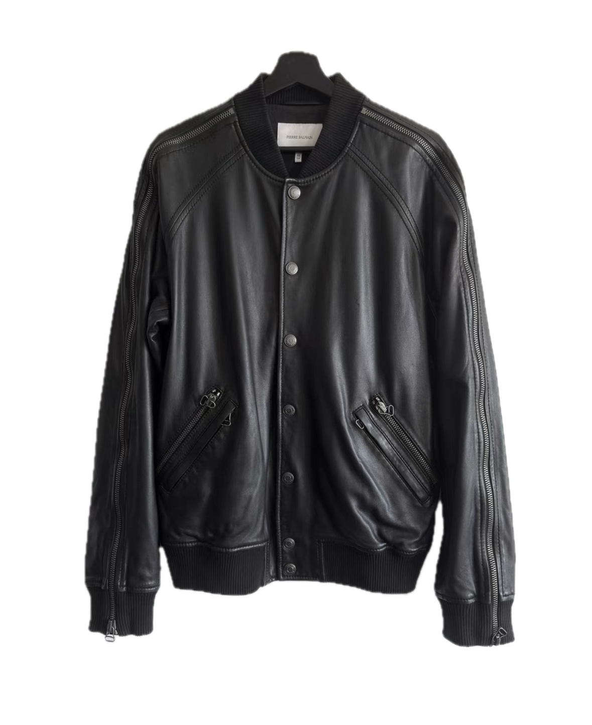 Balmain Leather Varsity Jacket – ihatebdays.official